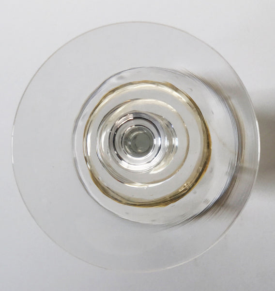 SOLD American H.C. Fry Glass Set of 14 Cordial Glasses with Gold Threa ...