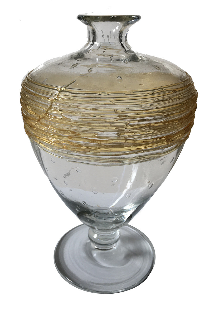 SOLD American (Pennsylvania) H.C. Fry Glass Pair of Bottle Vases with ...