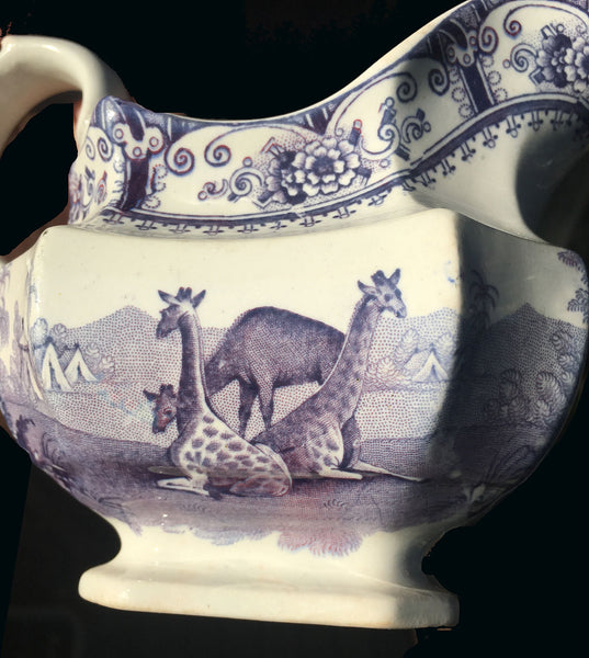 SOLD English Staffordshire Pottery Creamer by John Ridgway, "Giraffe ...